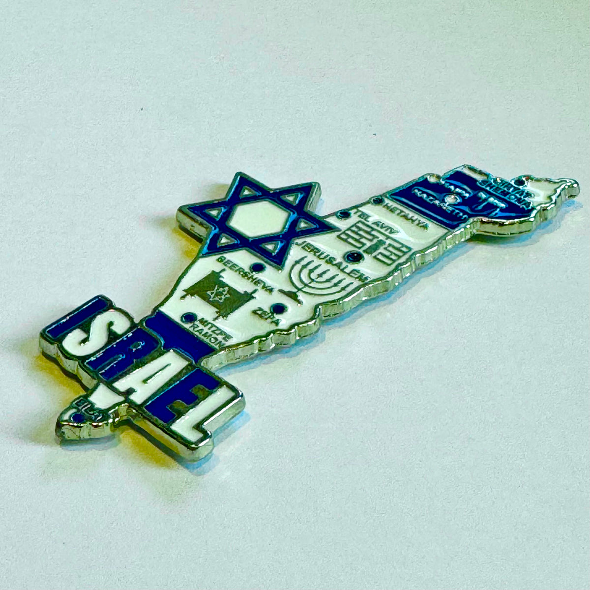 Imã Israel - Imã Geladeira Israel em Metal com Mapa, Bandeira, Cidades ...