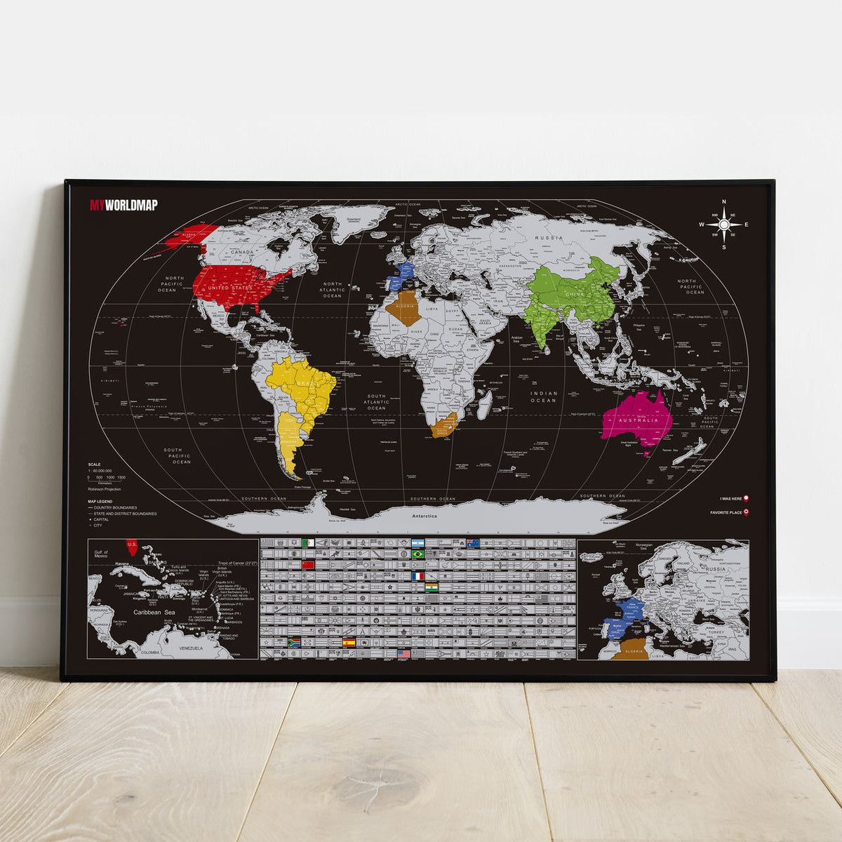 Mapa de Raspadinha Classic - Prata - Mapa de Raspar Viagens com Cidade ...